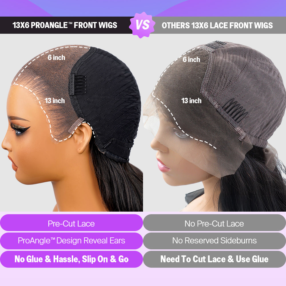 Megalook Ash Purple Upgrade Ready & Go 13x6 ProAngle™ Glueless Lace Fr ...