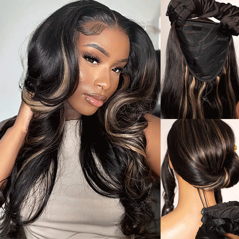 Blonde Balayage Wigs with HD Lace Front