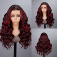 Megalook Bogo Free New Dark Burgundy With Rose Red Highlights 13x4 Lac – Megalook Hair