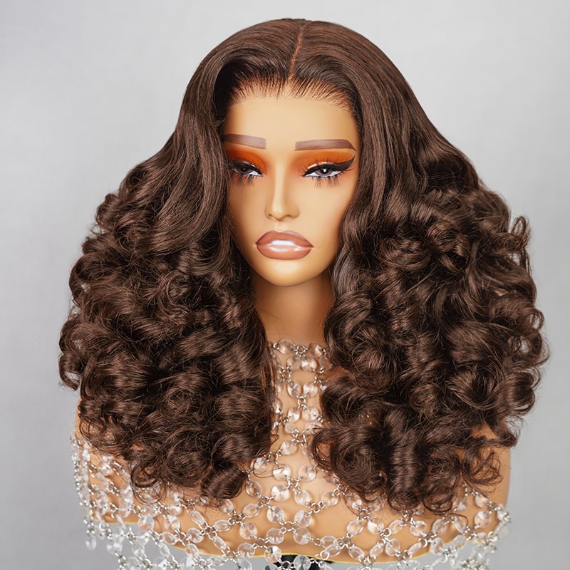 (Super Deal)Megalook Salon-Quality Luxurious Bomb Funmi Curly Glueless ...