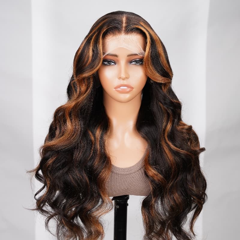 210% Density New Balayage Highlight Honey P1B/30 Colored Wigs 13x4 Lac ...