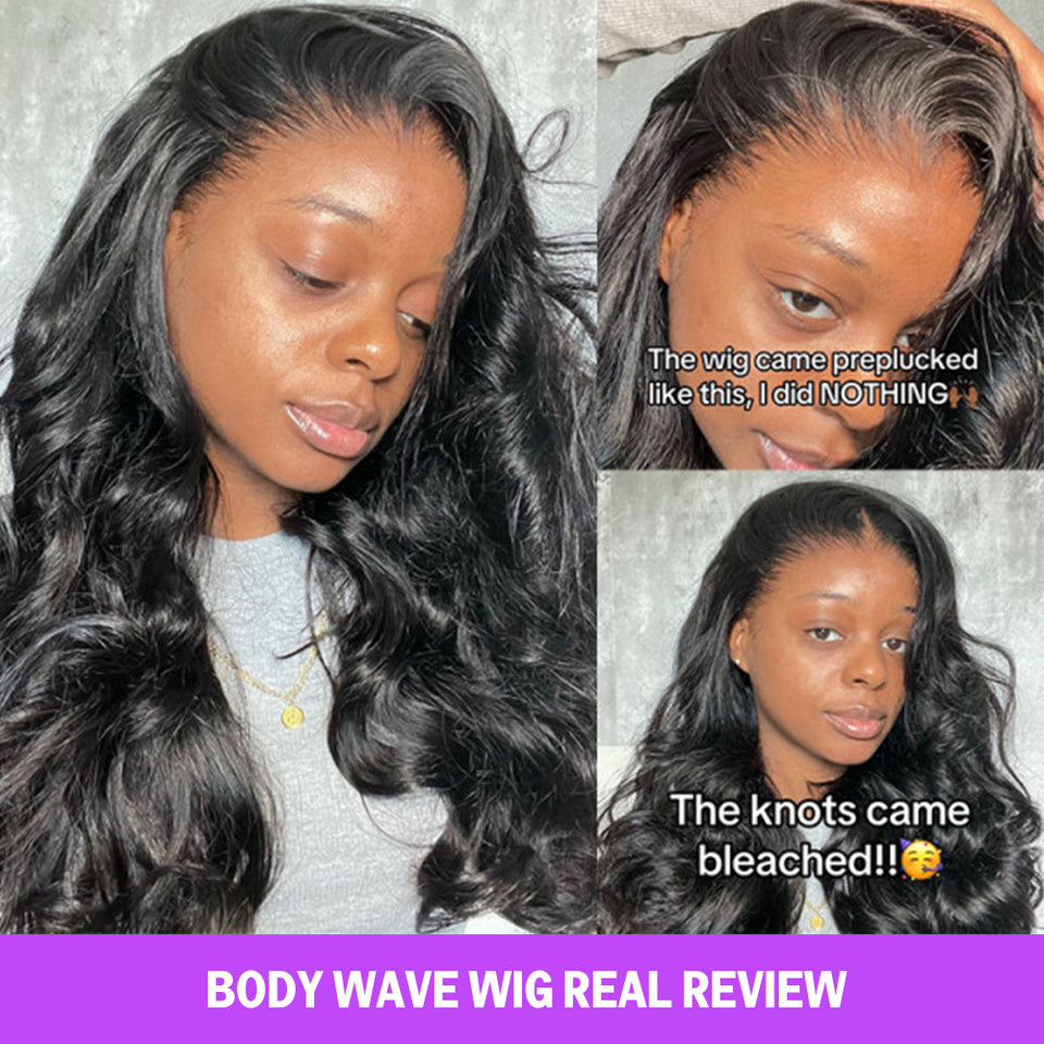 Megalook 13x4 Lace Frontal Loose Body Wave Invisible Knots Natural Bla
