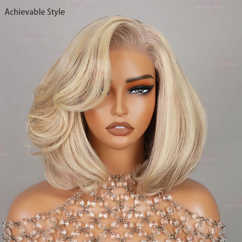 (Super Deal)Barbie Blonde With Brown #P10/613 Colored Short Bob Wig 13 ...