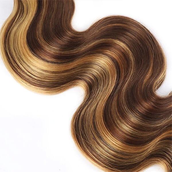 Highlight P4/27 Ombre Bundles With Closure Straight 3 Bundles With Closure